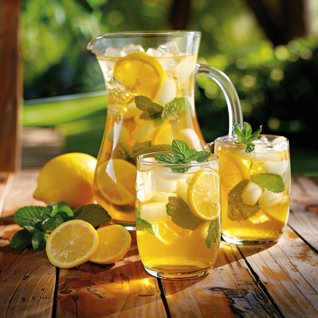 Lemon Honey Green Tea Cooler - Honey in the Hollow Bee Farm