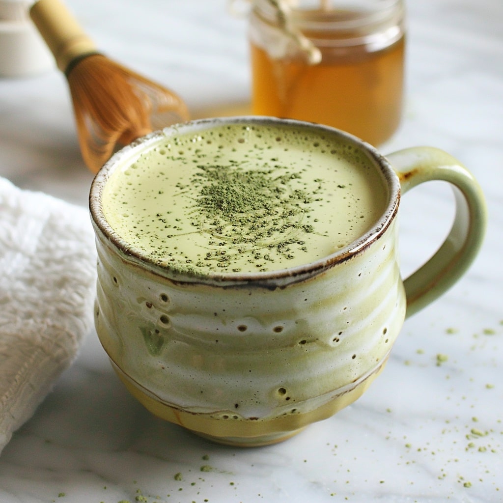 Raw Honey Matcha Latte - Honey in the Hollow Bee Farm