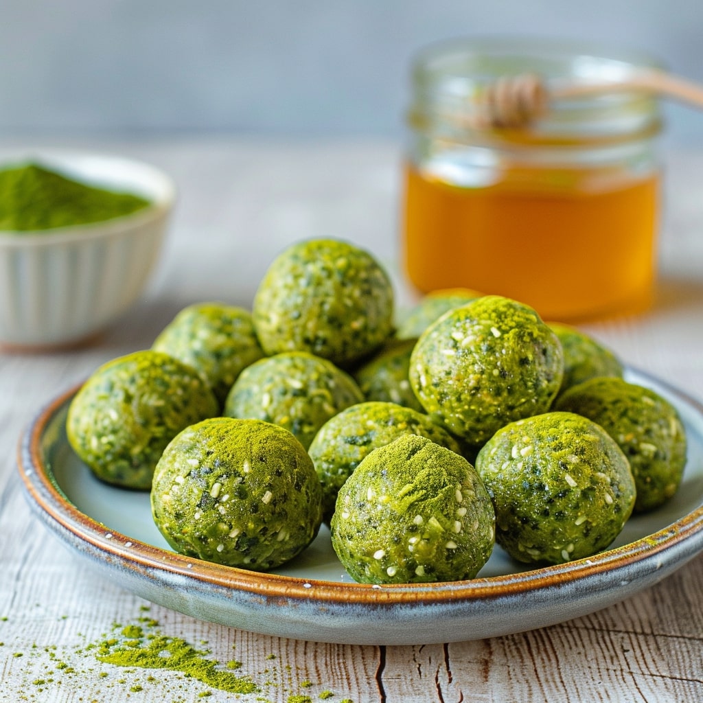 Raw Honey Matcha Energy Balls - Honey in the Hollow Bee Farm